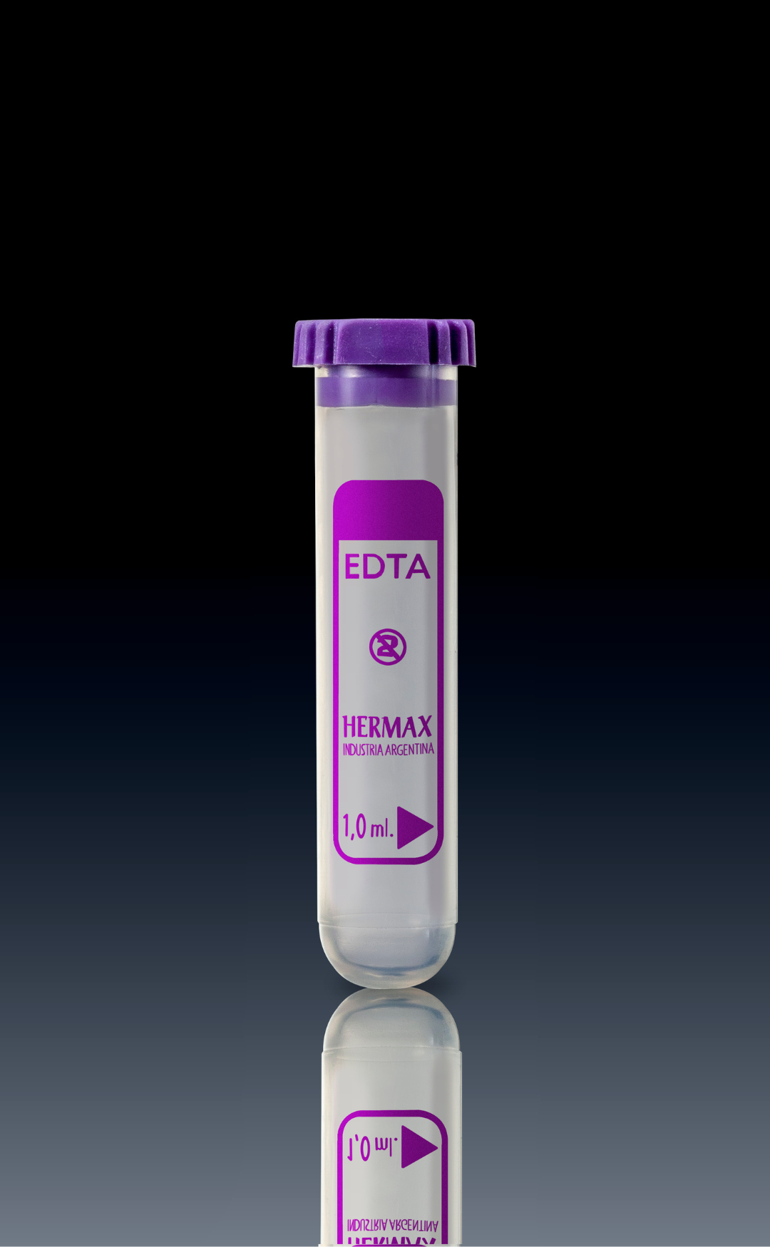 Tubo 12×56 con EDTA 1ml Tapa Perforable Flat – Hermax Laboratorios